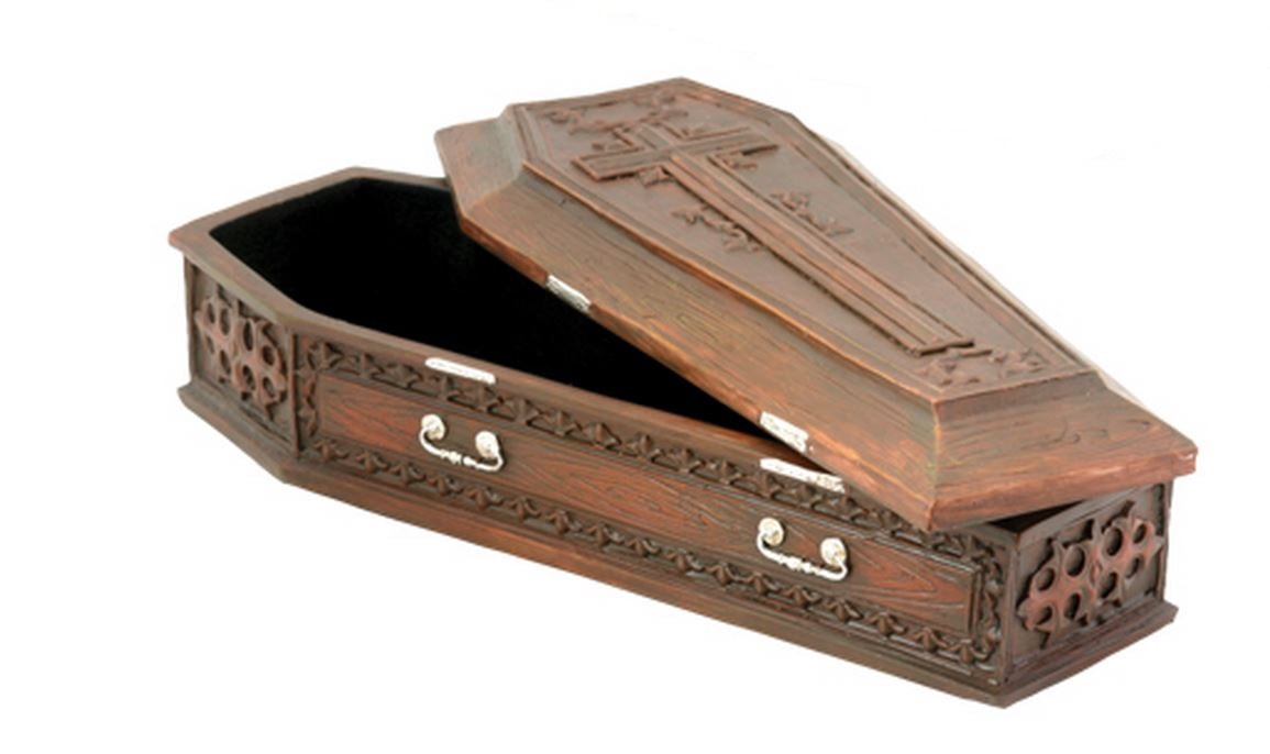Storage & Organization Home & Living trinket box Red and grey coffin ...
