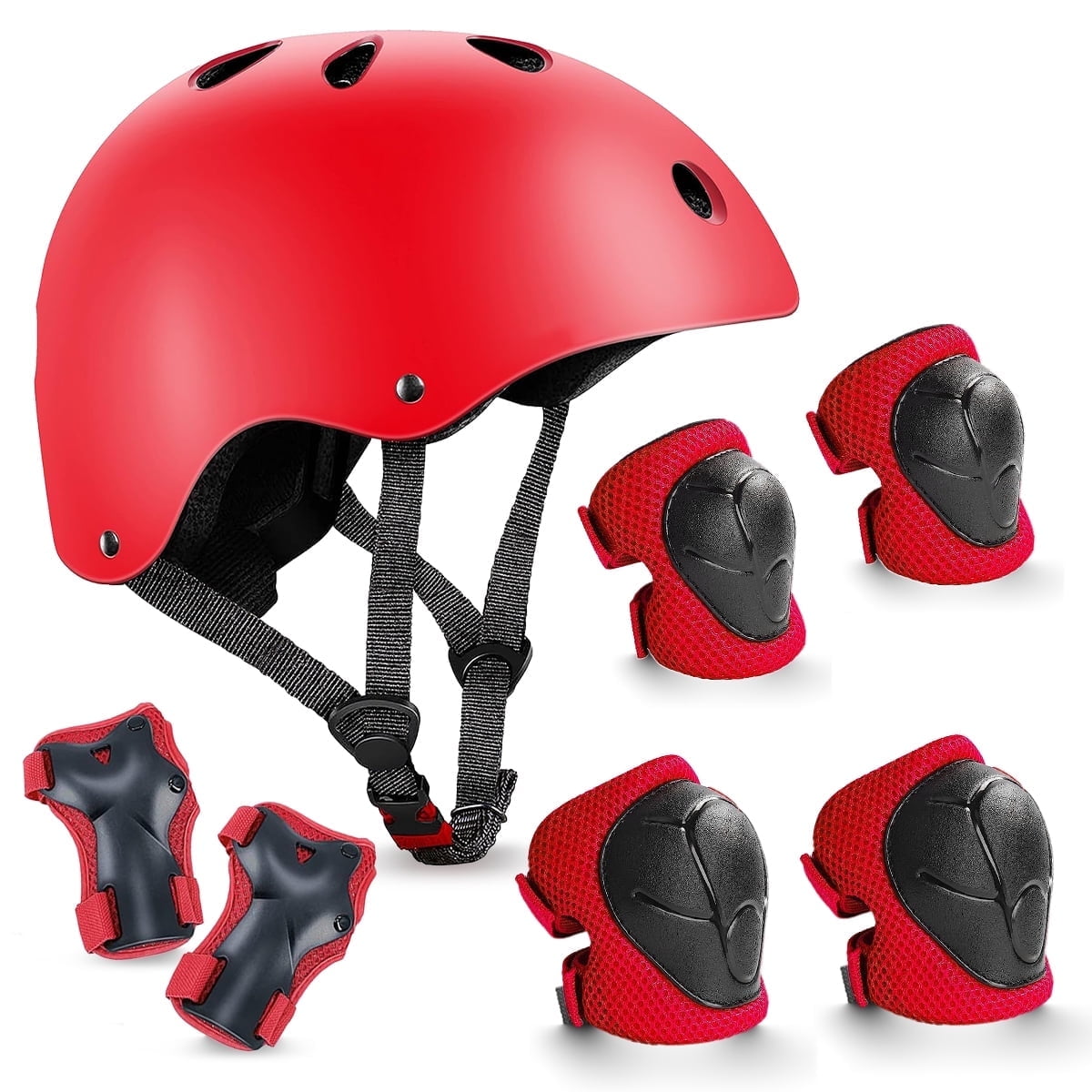 Click here for Grm Kids Bike Helmet & Protective Gear Set - Red... prices