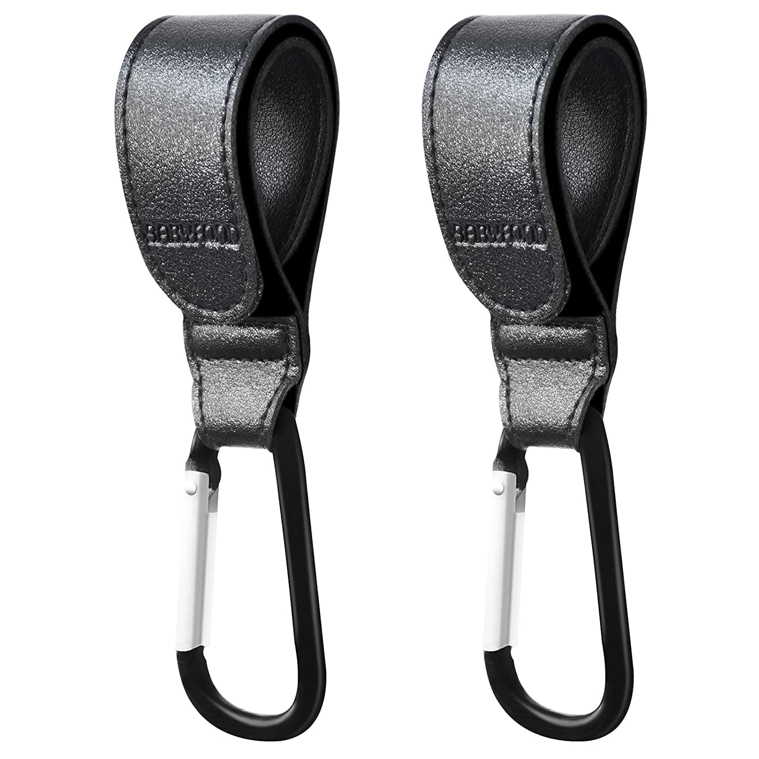 Stroller Hooks for Mommy Bag, 2 Pack Stroller Clip Straps Leather Hook ...
