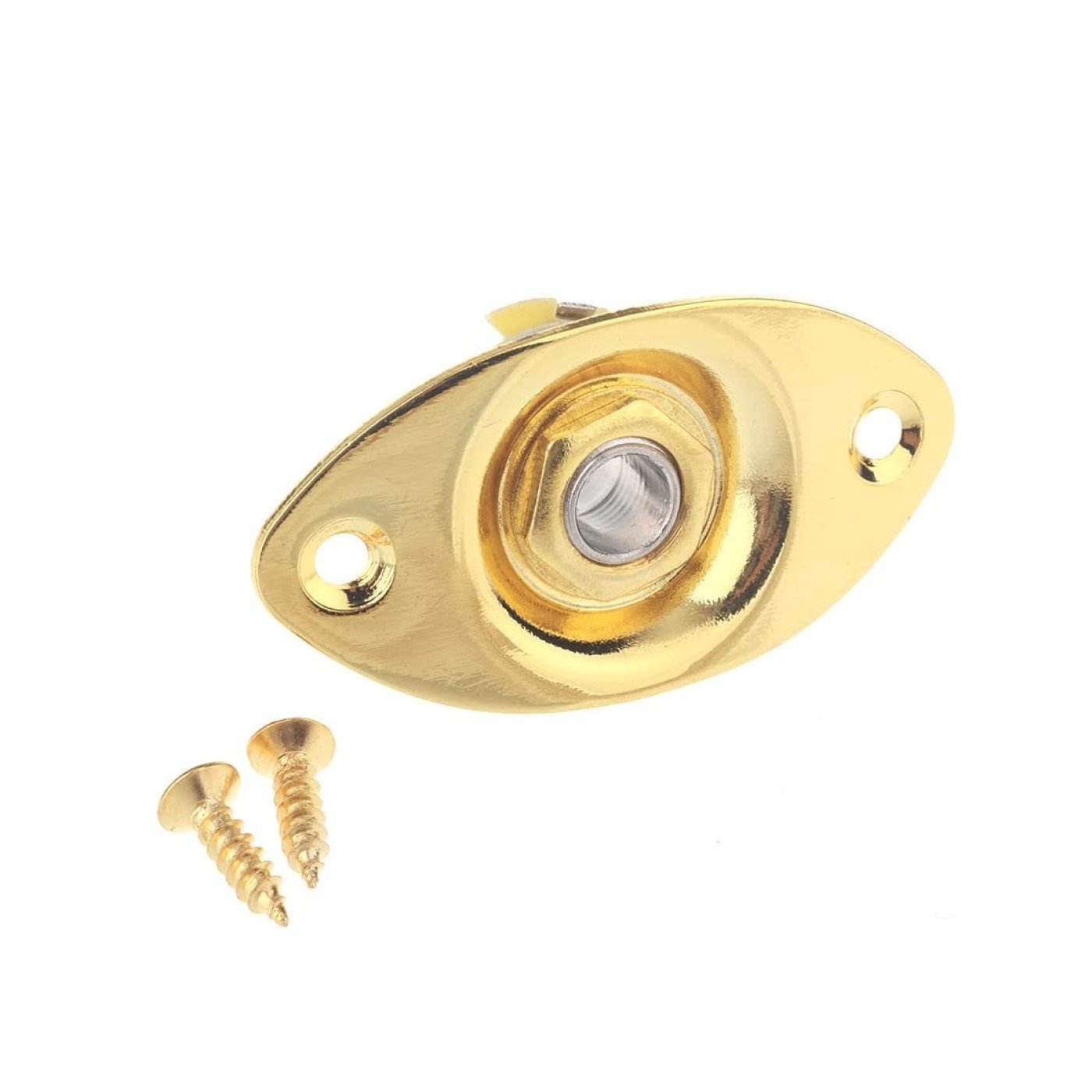 Input Output Jack and Plate Oval Gold for Electric Guitar Telecaster ...