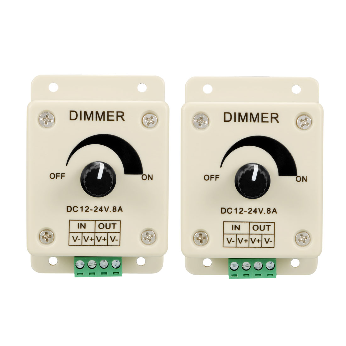 Dimmer Controller Switch DC12-24V 8A Single Color Beige for 2pcs ...