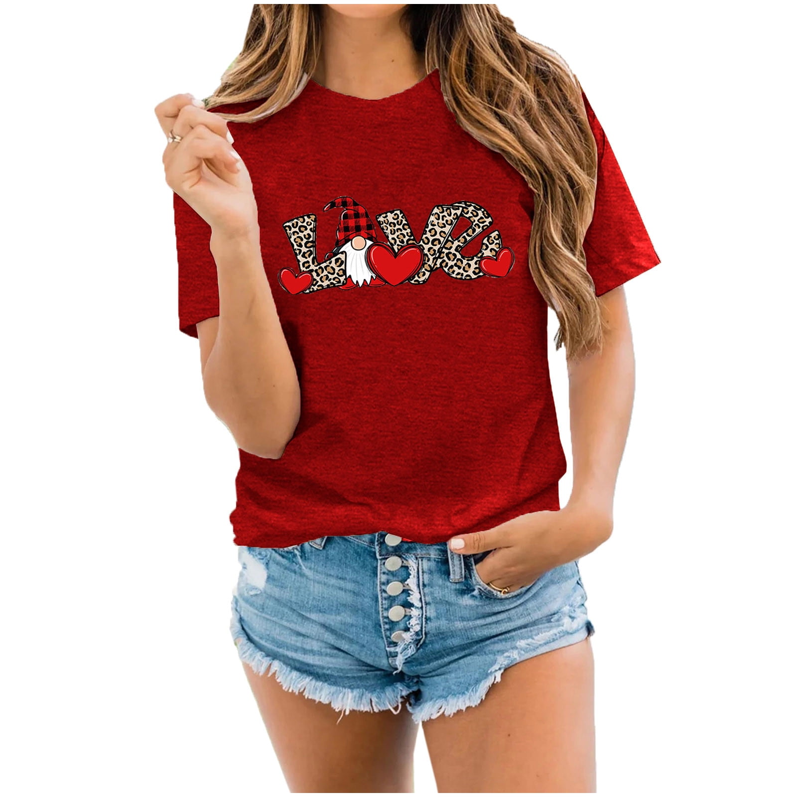 Click here for Birdeem Women Fashion Valentines Day Crew Neck Pri... prices