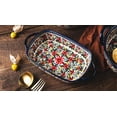 Lts Emira Oven Safe Ceramic Bakeware Casserole Dish 22 Oz Retro Style Flowers For Cooking