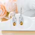 925 Sterling Silver Celtic Knot Good Luck Irish Dangle Drop Leverback ...