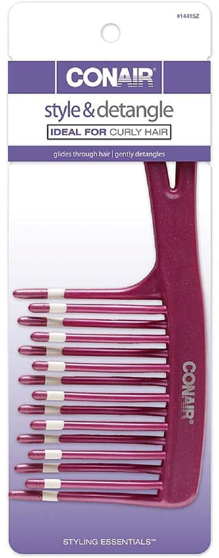 Conair Styling Essentials Style & Detangle Comb 1 ea (Pack of 3 ...