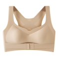 QHFBli Women Plus Size Wireless Front Closure Bra, Seamless Push Up ...