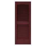 Builders Edge 14.5W in. Louvered Vinyl Shutters - Walmart.com