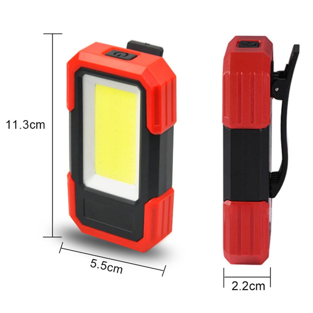 Paquete de 2 luces de trabajo COB, Base LED magnética y Clip, linterna ...