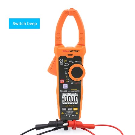PM2028B Intelligent Clamp Meter 1000A AC/DC 6000 Counts NCV Digital ...