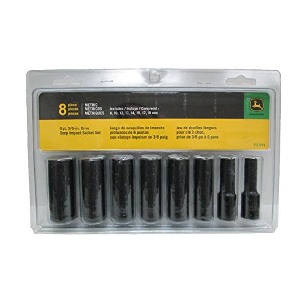 John Deere Metric Deep Impact Socket 8 Piece Set - TY27274 - Walmart ...