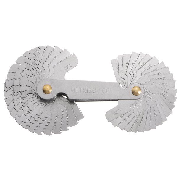 Uxcell Metric British Whitworth Screw Thread Pitch Gauge Tool Pitch ...