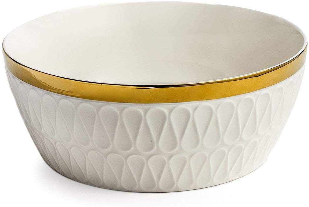 Yedi YCC751, 9" Fine Porcelain Salad Bowl, Ceramic Deep Dish, Bone ...