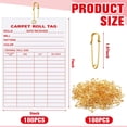 100 Sets Carpet Roll Tags with Safety Pins Grommet Reinforced Carpet ...