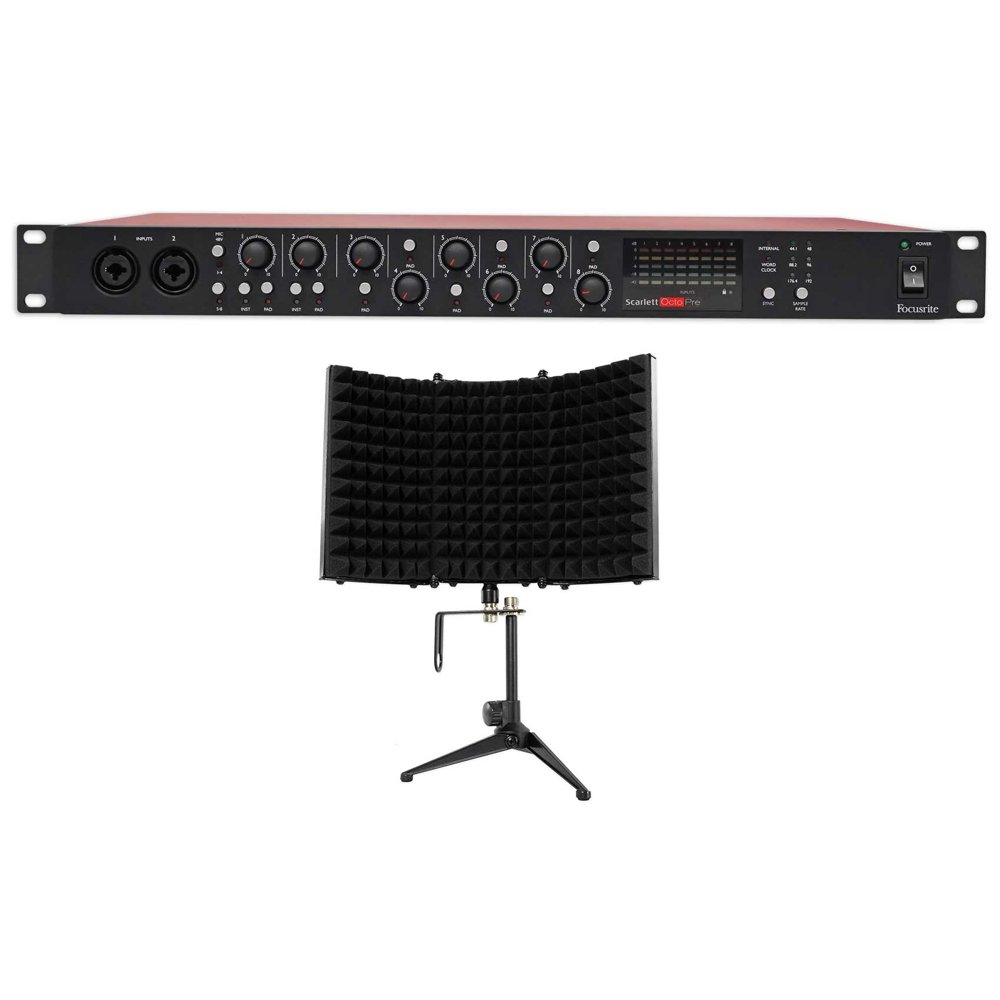 Focusrite Scarlett OctoPre 8-Channel Microphone Mic Preamp+Foam ...