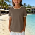 Boys Summer Casual Short Sleeve Shirt Blend Round Neck Tee Color Design ...