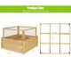 Gymax Raised Garden Bed Guard Fence Wooden Garden Box with 9 Grids ...