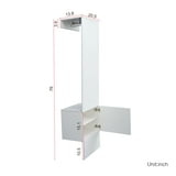 White Open Wardrobe with 1-Door, Double Drawers, and Clothing Closet ...