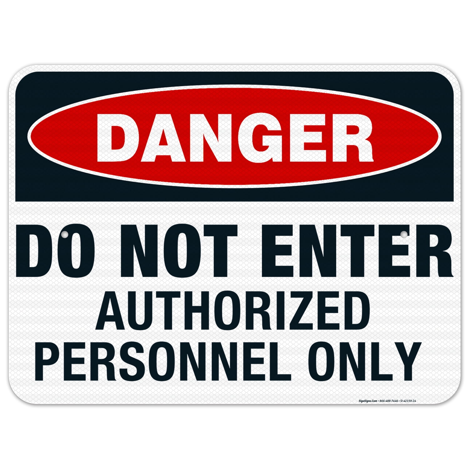 Danger Do Not Enter Authorized Personnel Only Sign, - Walmart.com