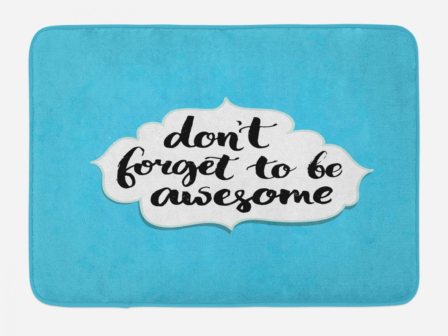 Motivational Bath Mat, Inspirational Hand Writing Brush Strokes ...