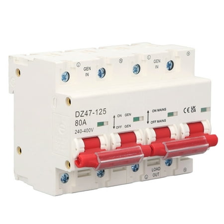 Dual Power Transfer Switch, AC 240-400V 10KA Breaking Interlock Circuit ...