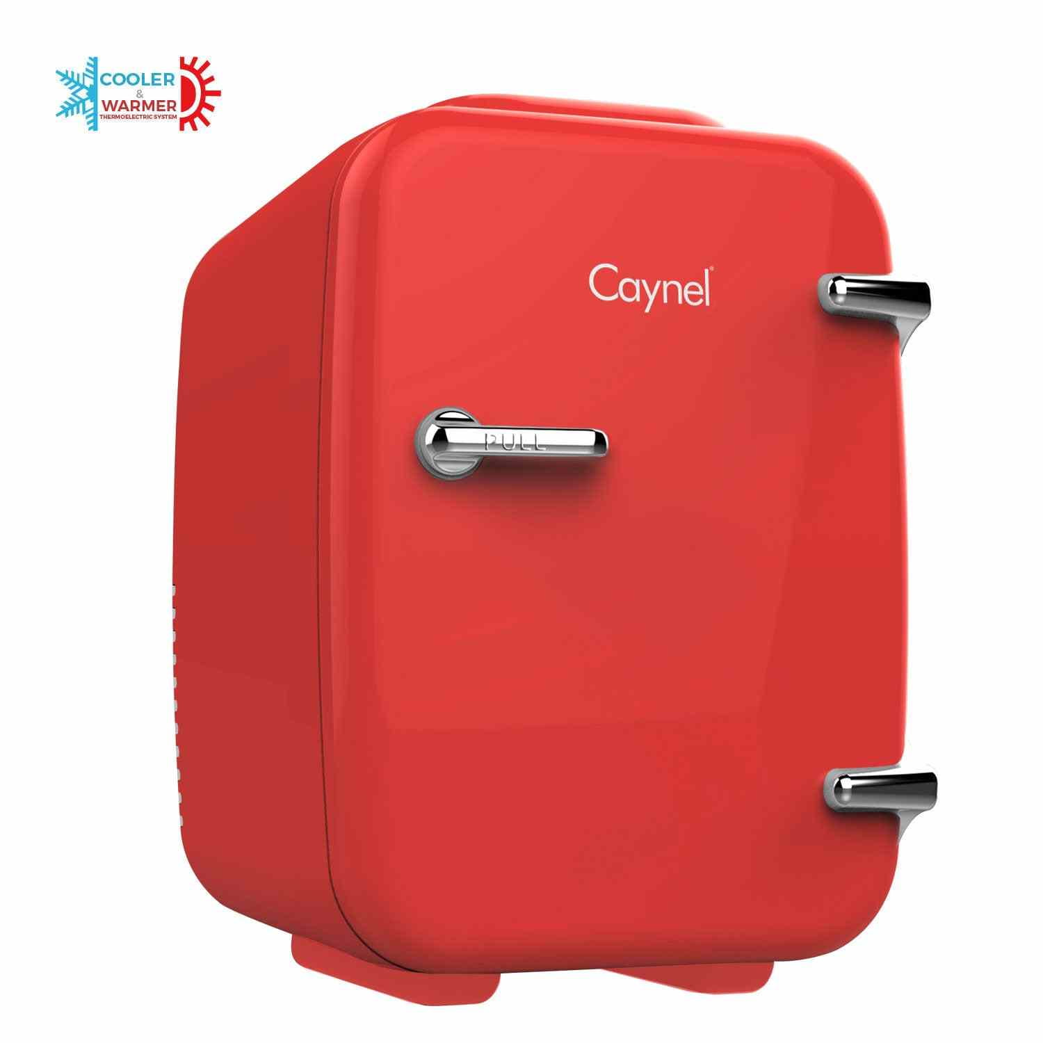 Caynel Portable Thermoelectric 4 Liter Mini Fridge, Red - Walmart.com
