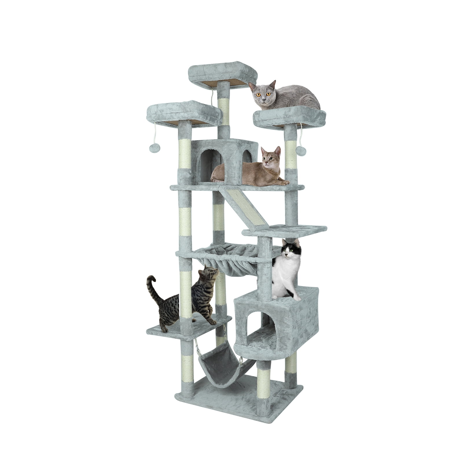 Confote 73 inches XXL Cat Tree Multi-Level Cat Tower Cat Furniture for ...