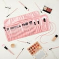 Professional 32 Piece Pink Makeup Brush Set with Portable Travel ...