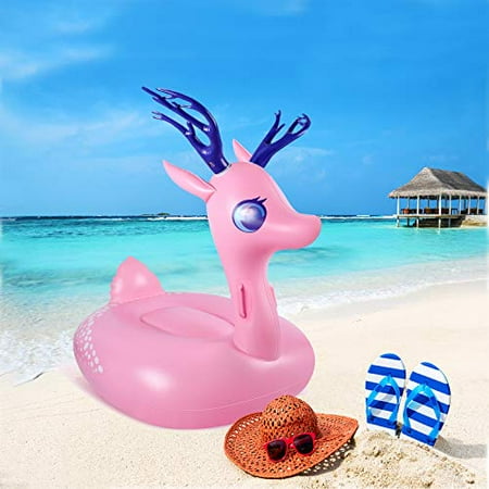 Flyboo Deer Pool Float Inflatable Ride-On Rafts with Fsat Valves Summer ...
