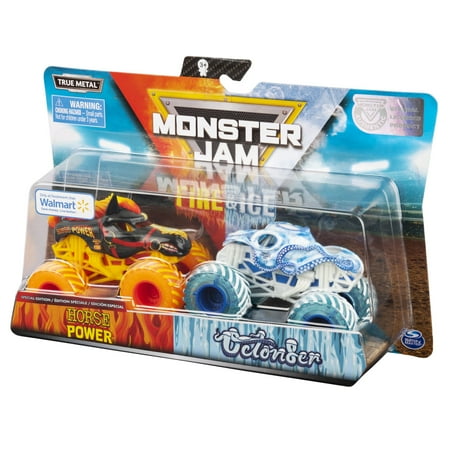 Monster Jam 2020 Fire and Ice 2-Pack 1:64, Horse Power and Octonber ...