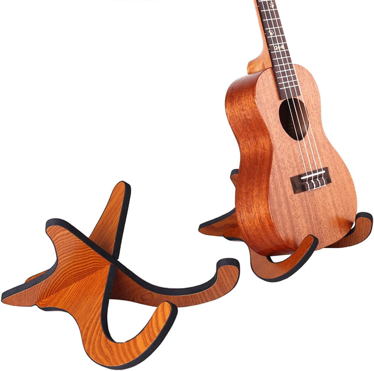 Wooden Ukelele Stand Holder Musical Instrument Stand Concert Portable ...