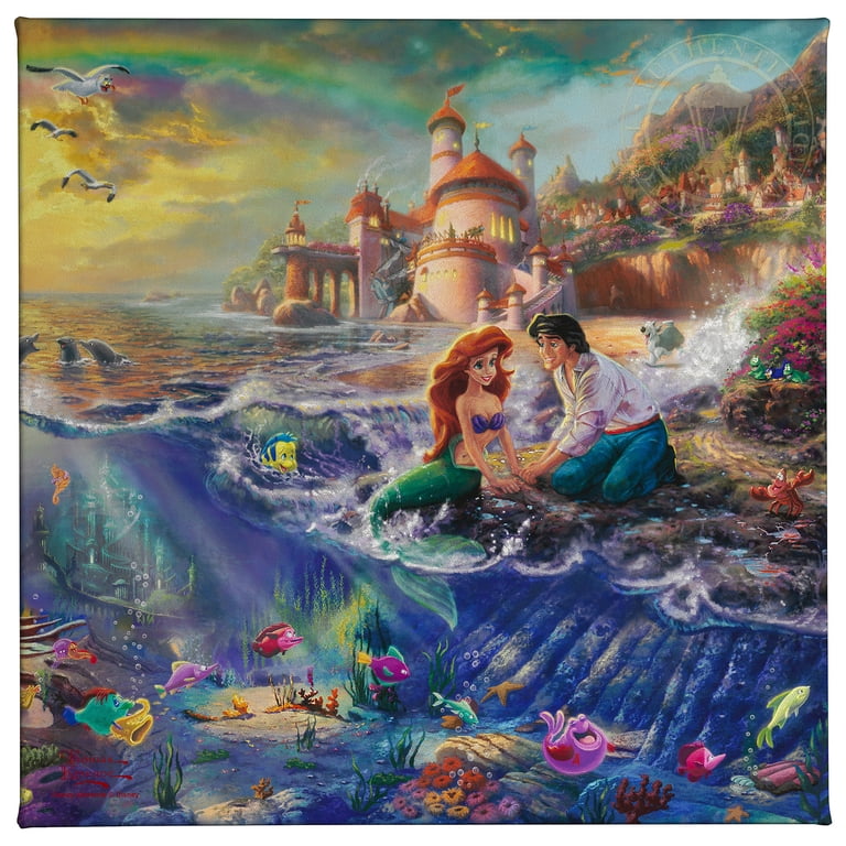 Thomas Kinkade Disney Paintings Little Mermaid