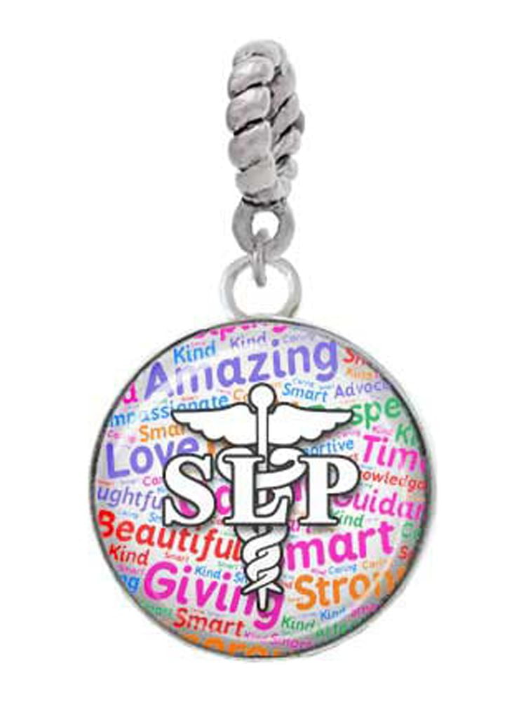 Silvertone Domed Multi Color SLP - Rope Charm Bead - Walmart.com