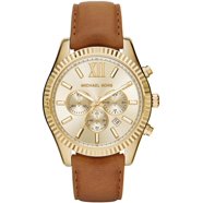 Original MK MICHAEL KORS Men's Stainless Steel Silver Lexington Watch ...