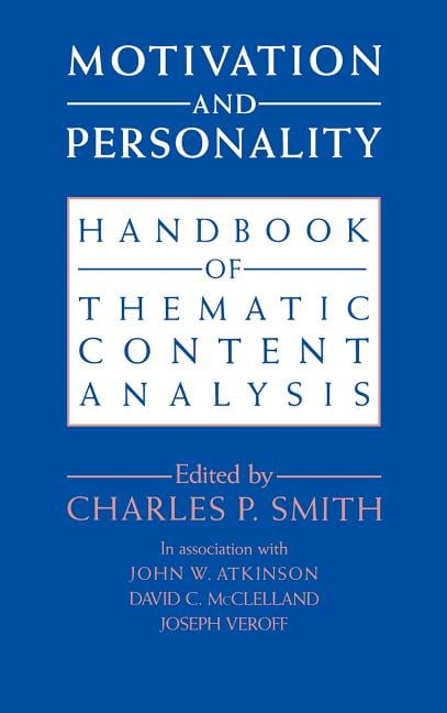 Motivation and Personality : Handbook of Thematic Content Analysis ...