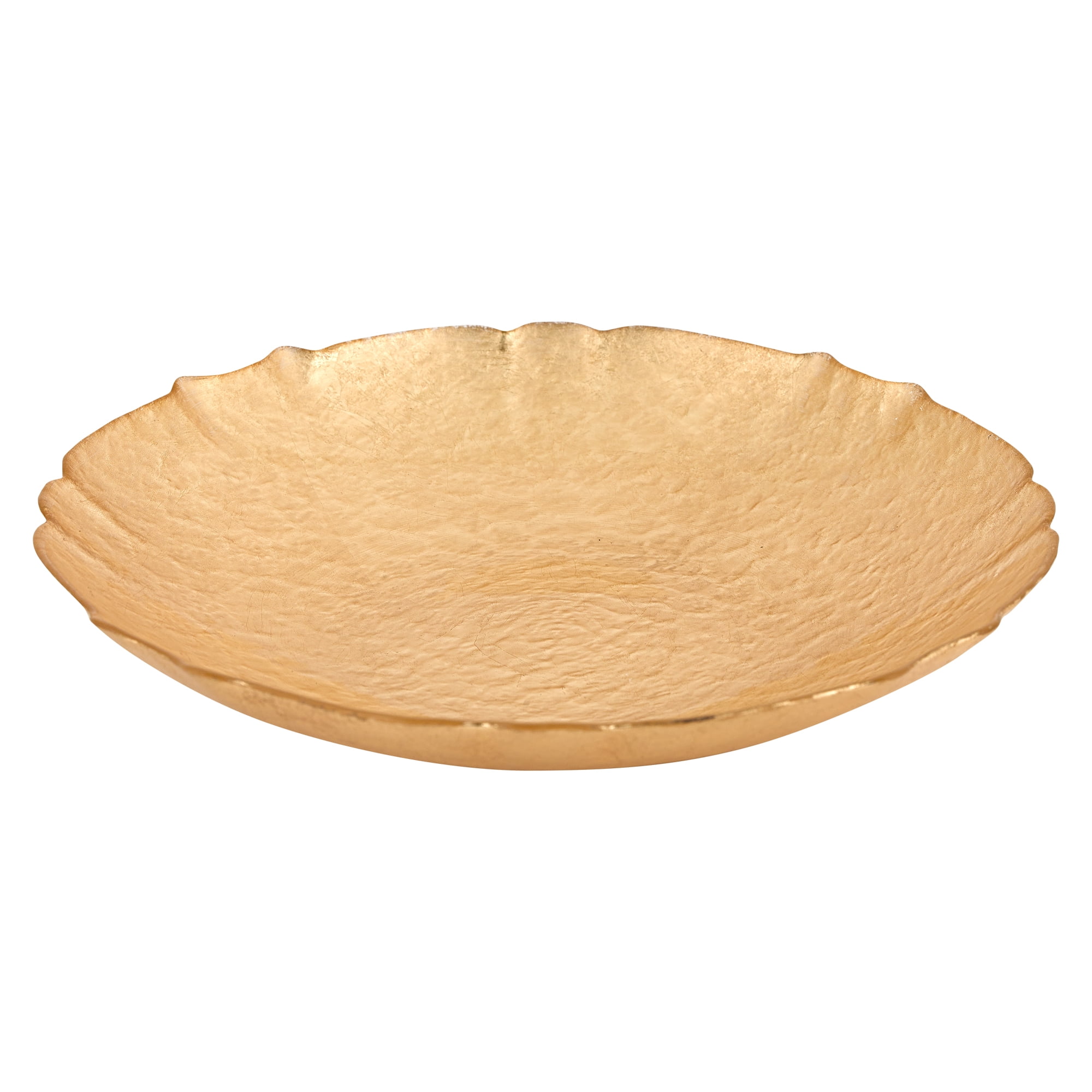 Tazón de centro de mesa Badash Crystal P256 30 cm hoja de oro auténtico ...
