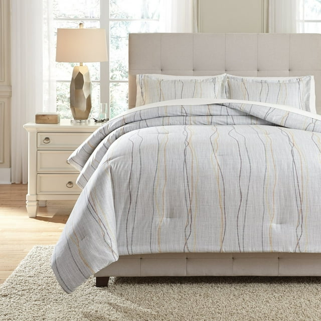 Ashley Bevan King Comforter Set in Multi Color Q330003K - Walmart.com