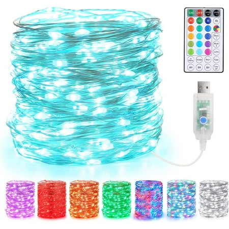 Colored Fairy Lights,10m 100 LEDs USB 18 Multicolor Changing Fairy ...