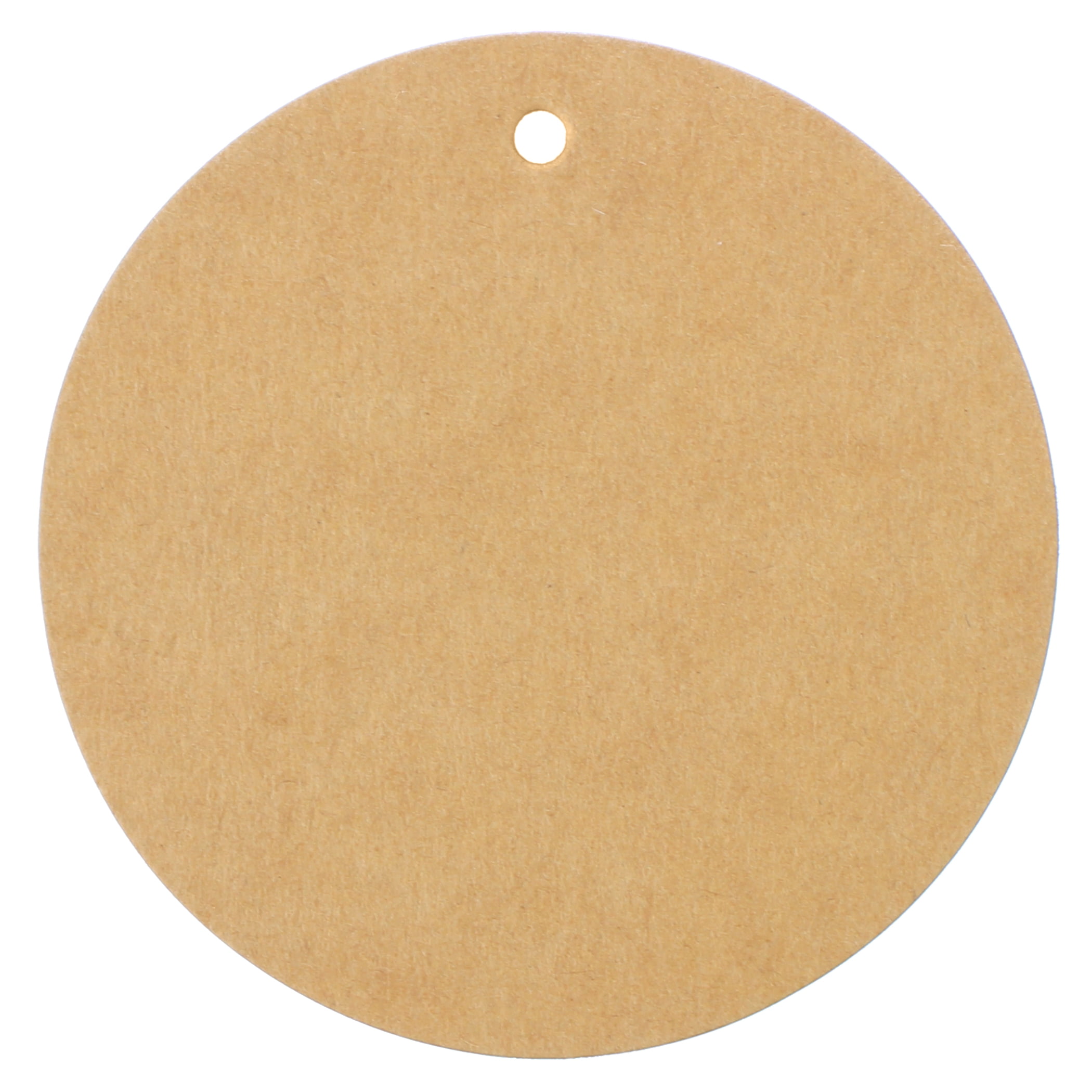 CleverDelights 3" Kraft Gift Tags - 100 Pack - Round Circle Brown Paper ...