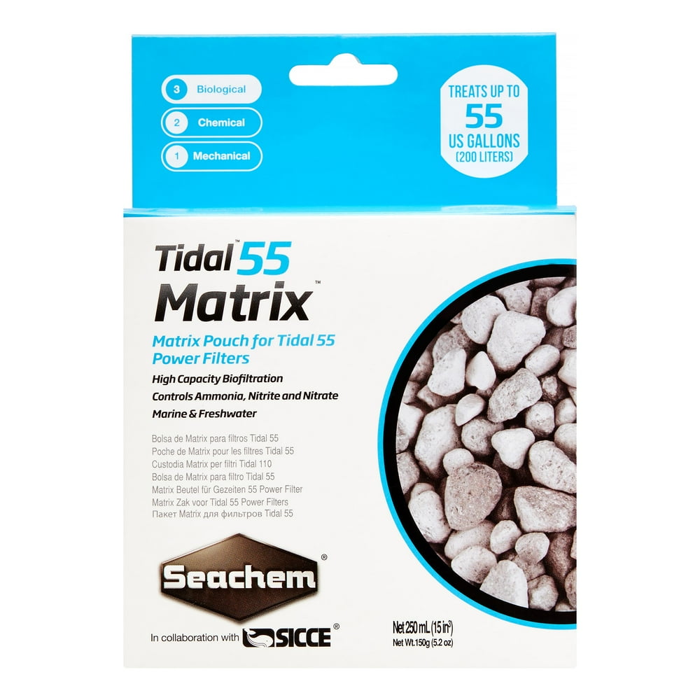 Seachem Tidal 55 Matrix Power Aquarium Filters, 8.4 Oz - Walmart.com ...