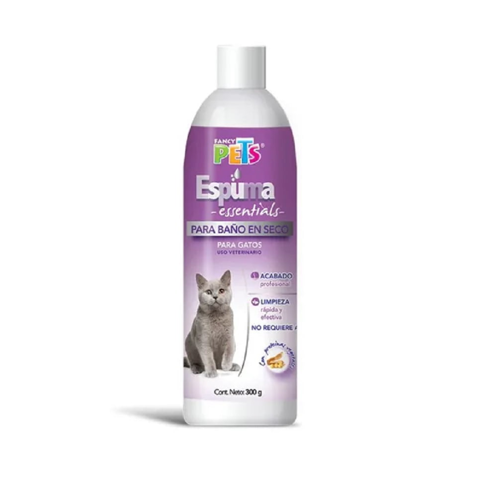 Espuma Essentials Fancy Pets Baño Seco Gato Repelente 300gr FL3854 ...