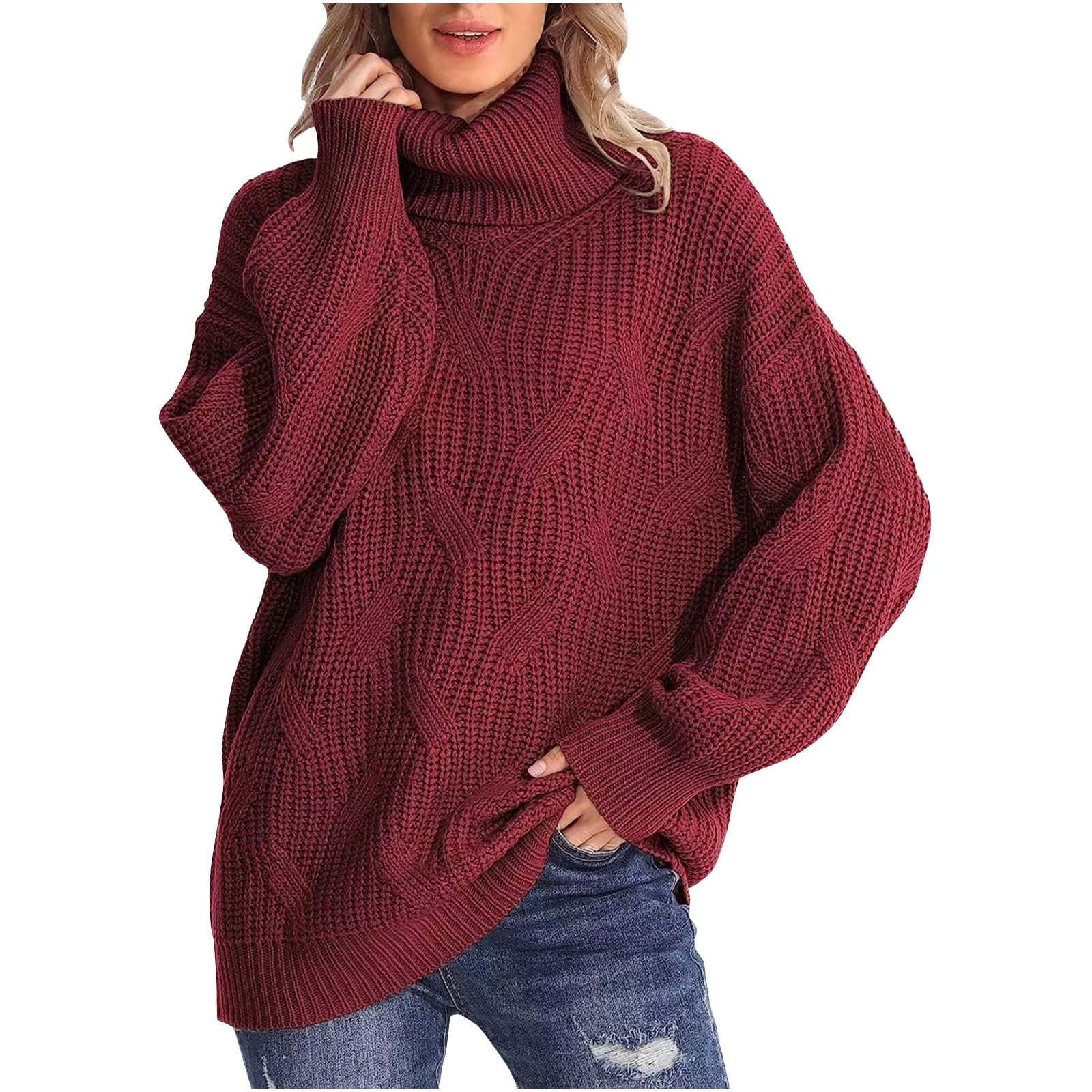 Click here for Yuyuzo Womens Oversized Sweater Long Sleeve Turtle... prices