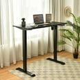 Topbuy Electric Height Adjustable Mobile Standing Desk Home Office ...