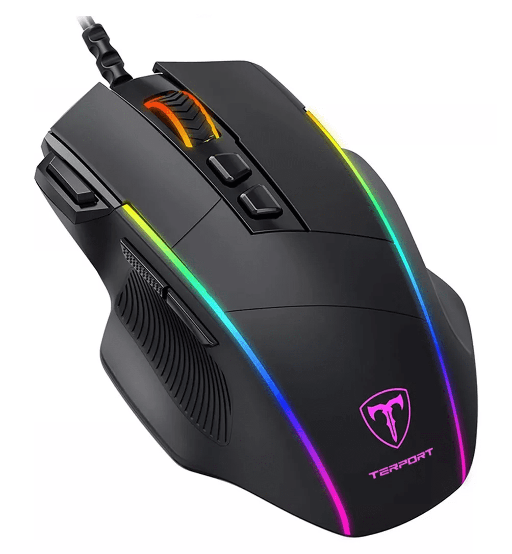Mouse Gamer Alambrico Programable Rgb Con Botón Automático De Tiro ...