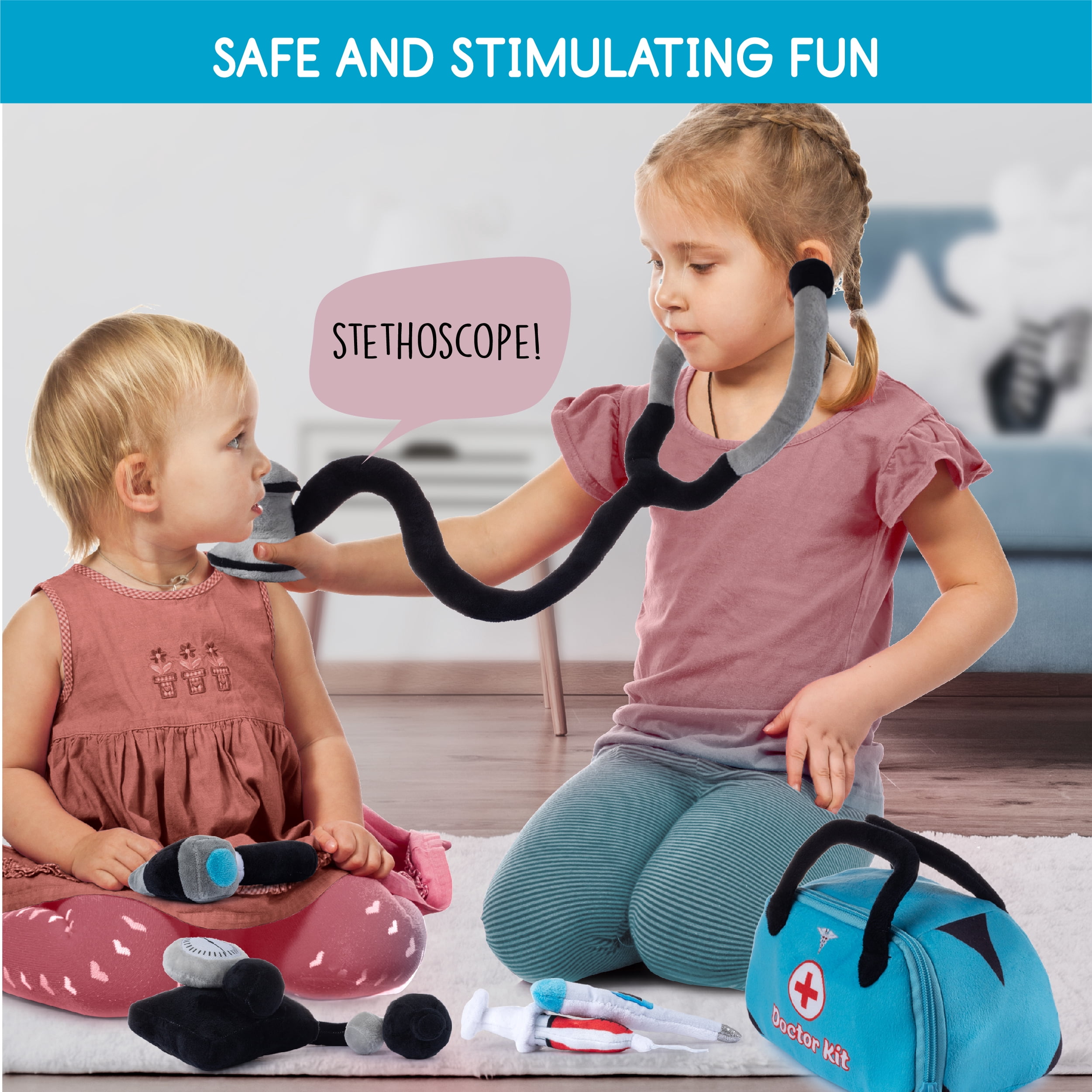 Buy Plush Creations Plush Doctor Kit Toy Set | Includes 5 Talking Soft ...