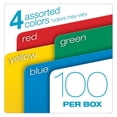 Colored File Folders Letter Size, 100 Pack - Reinforced Tabs, Flat File ...