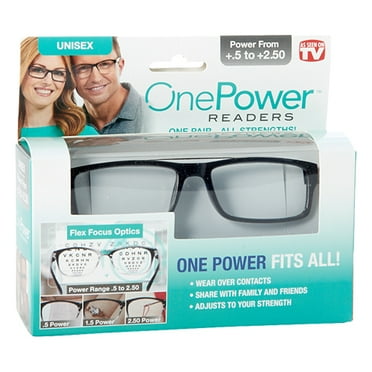 One Power Adjustable Reading Glasses with Auto Focus View Lens, Round ...