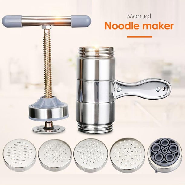 TB&W 5 Mode Manual Stainless Steel Noodle Maker Press Pasta Cutter ...