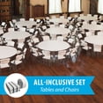 Lifetime 72" Round Tables (12) and Chairs (120) Combo - Commercial ...