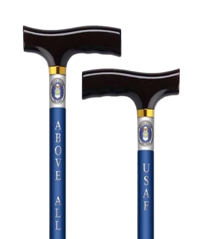 AlexOrthopedic Straight Adjustable Aluminum Cane With Fritz Handle US ...