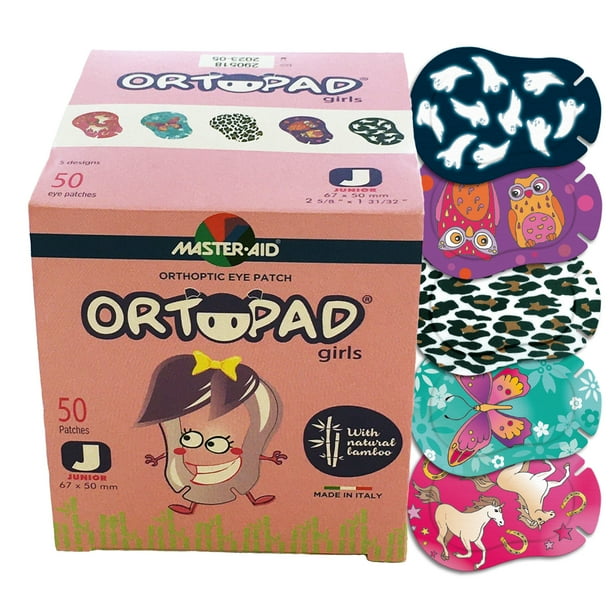 Ortopad® Bamboo Eye Patches for Girls, 50/Box (Junior Size), Ghosts ...